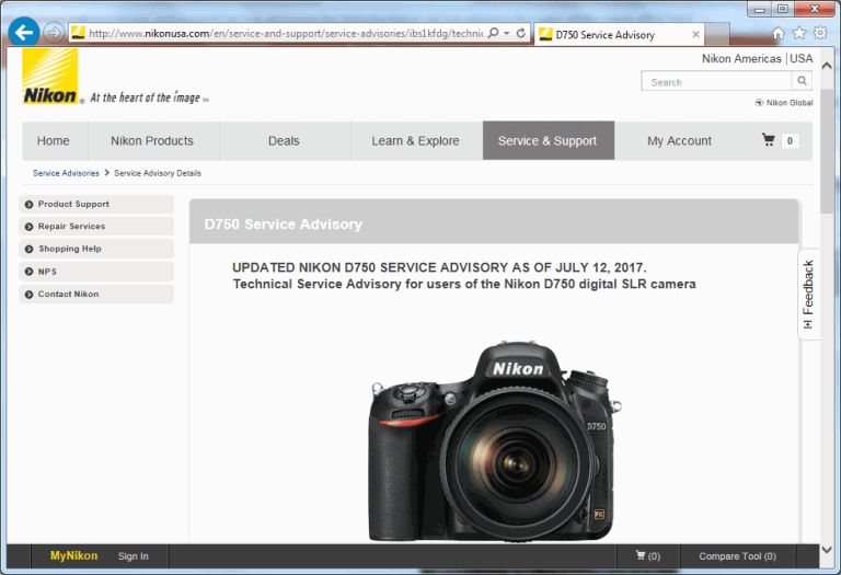 Product Recall: Nikon calls back D750 digital camera - shortmanual.com